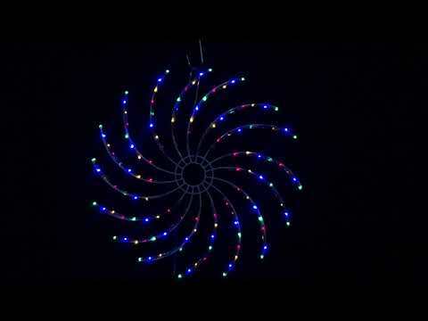 Stockholm Solar LED Spinning Light 100Pc Multicolour 50Cm Diameter